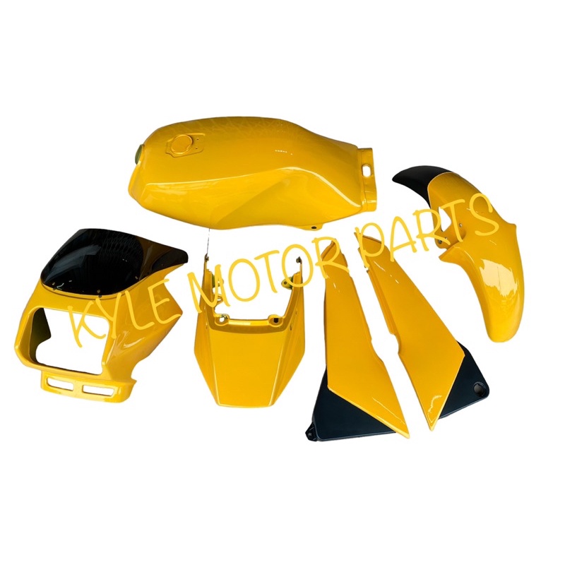 RXZ BOS BODY COVER FULL SET YELLOW (COWLING+VISOR+TAIL COVER+FRONT ...