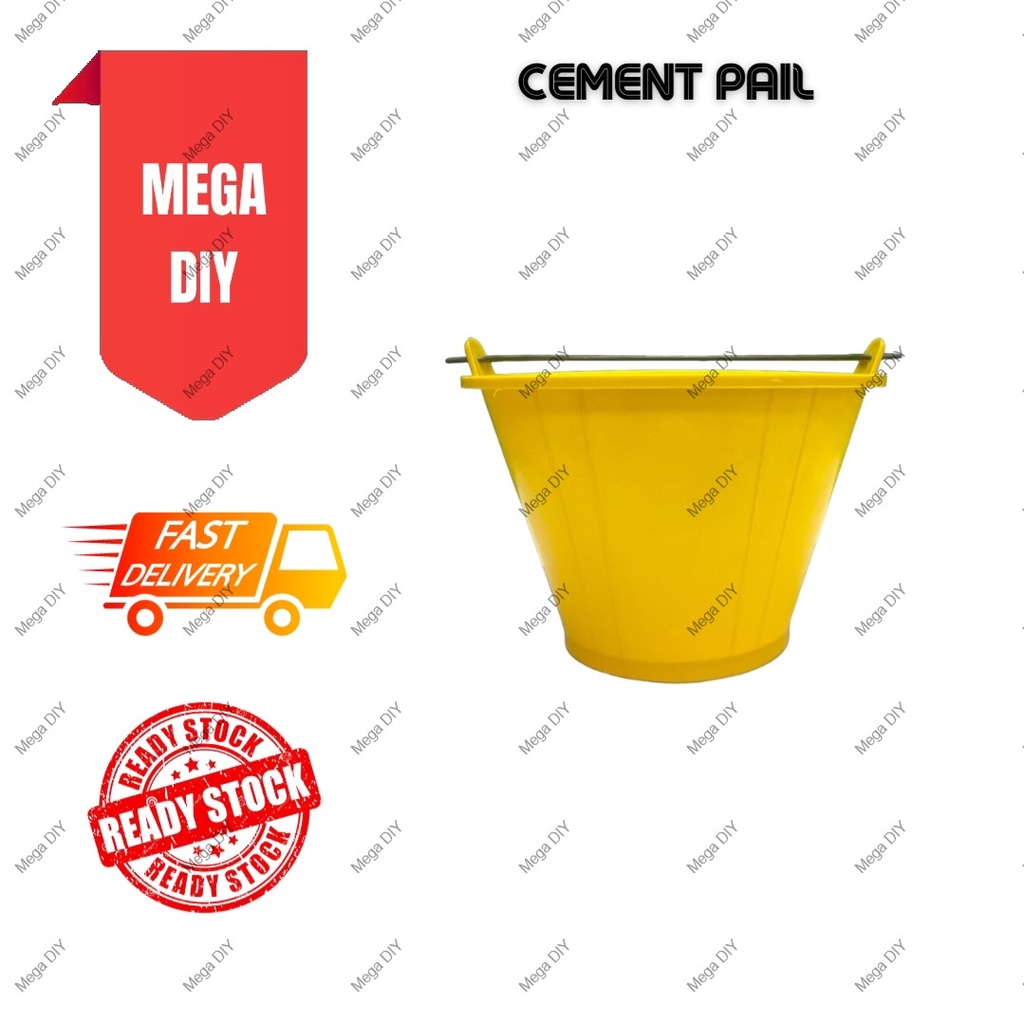 Cement Pail With Steel Handle / Baldi Simen Kuning / 灰桶 | Shopee Malaysia