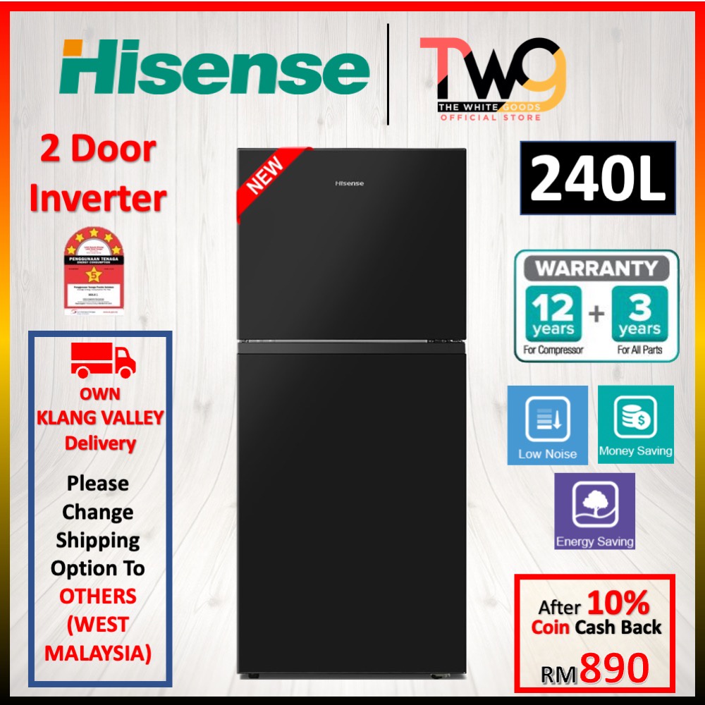[FREE SHIPPING] Hisense (206L / 240L / 320L) 2 Door Top Freezer ...