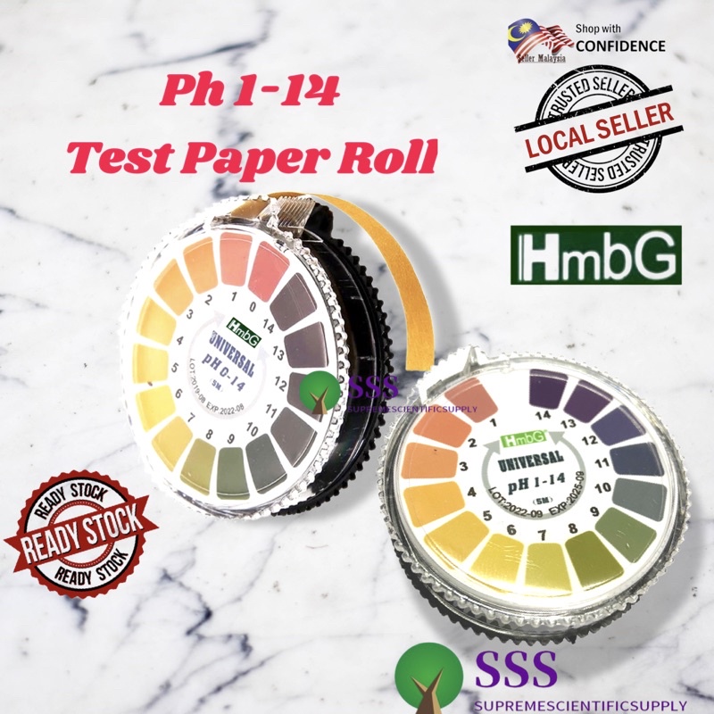🔥[Ready stock]🔥PH Indicator Test Paper Ph1-14 | Kertas Ujian PH (Roll ...