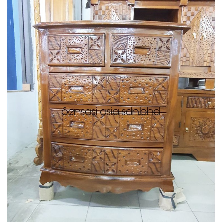 Chest Drawer Teak Wood /Laci kayu Jati orignal | Shopee Malaysia