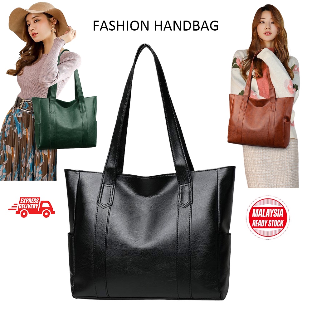 Beg Tangan Beg Wanita Large Capacity Beg Sandang Wanita Beg Bahu Pu ...