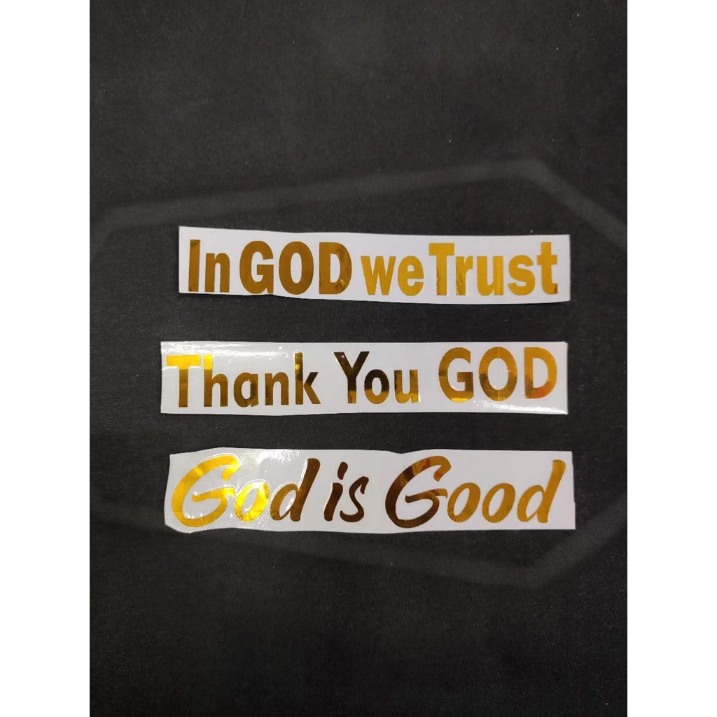 sticker waterproof universal for IN GOD WE TRUST/ THANK YOU GOD/ GOD IS ...
