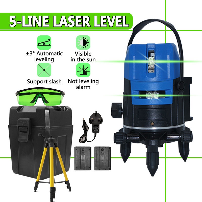 12/16 Lines Adjustable Laser Level 360° Rotary Indoor Outdoor Self ...