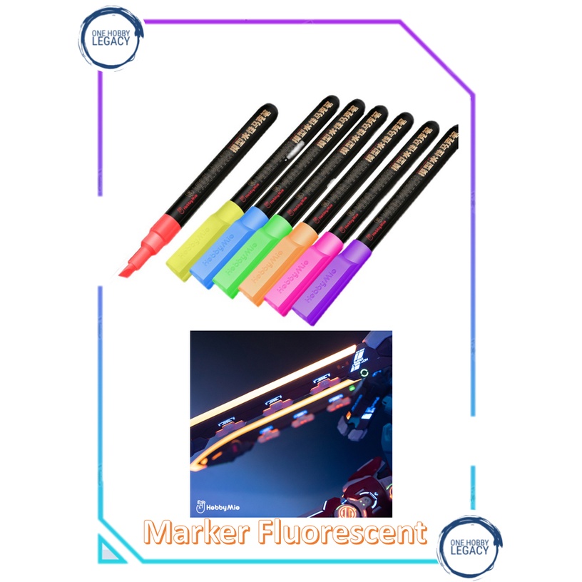 HobbyMio Craft Marker Pen Gundam Marker Fluorescent Color Series Water ...