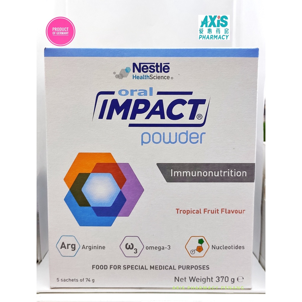 NESTLE ORAL IMPACT POWDER *IMMUNONUTRITION* TROPICAL FRUITS FLAVOR 370G ...