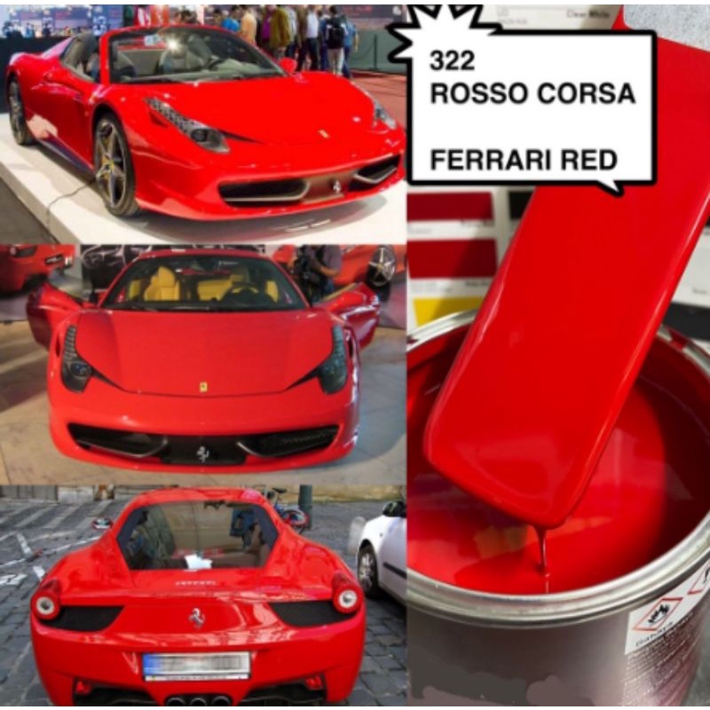 2K PAINT FERRARI RED 322 SOLID/ MERAH FERRARI/ CAT BANCUH | Shopee Malaysia