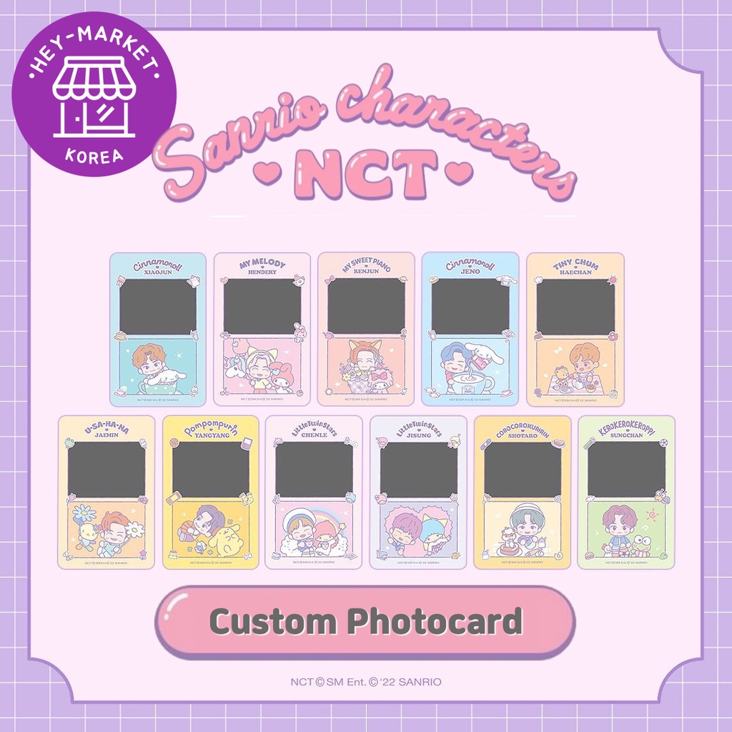 [NCT X Sanrio] Custom Photocard /NCT frame/ XIAOJUN / HENDERY / RENJUN / JENO / HAECHAN / JAEMIN ...