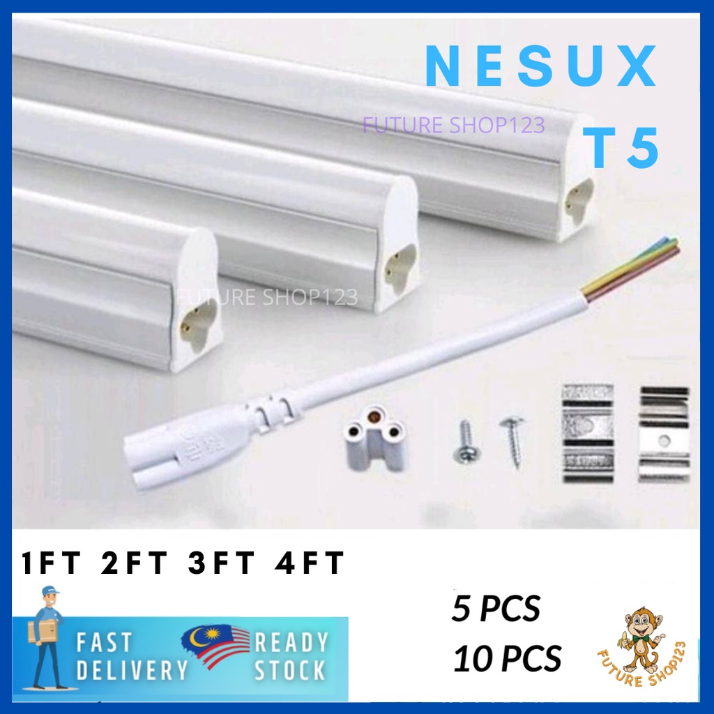 (5pcs-10pcs)NESUX High Grade LED T5 Tube Light Ceiling Wall Decoration ...