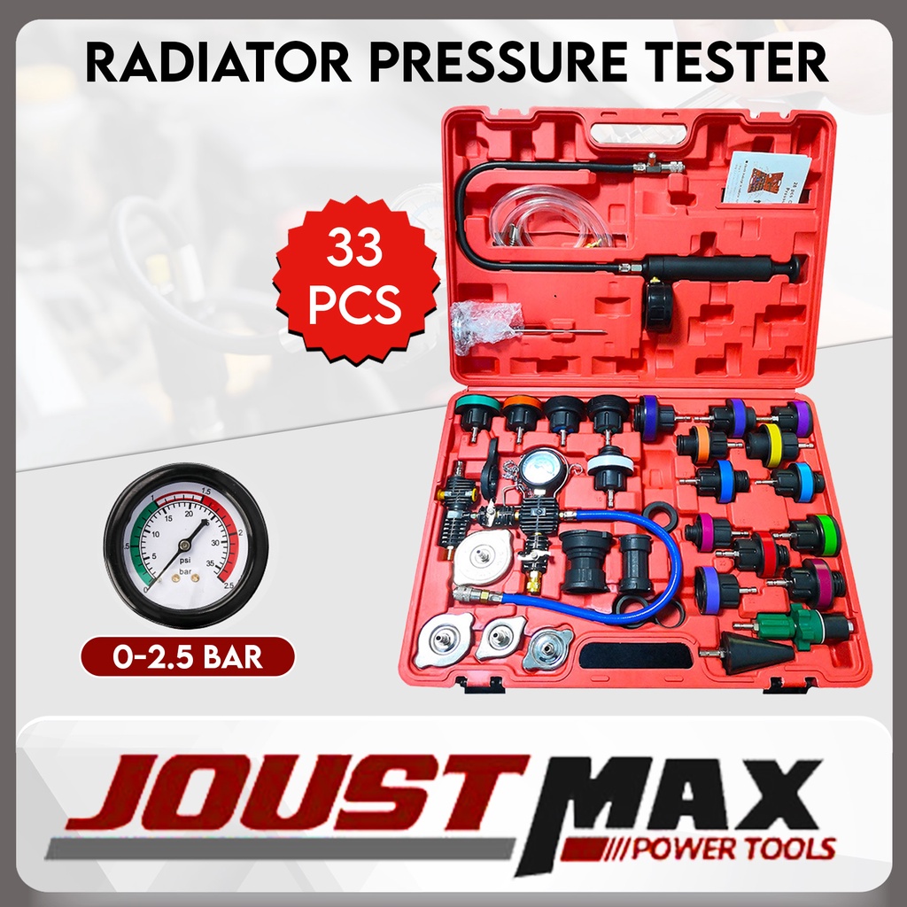 33pcs Radiator Pressure Tester Radiator Tester Tool Kit Radiator Leak ...