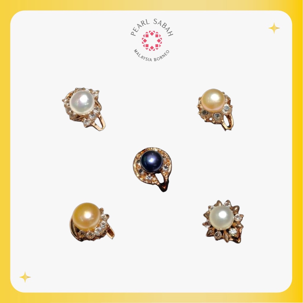 [Pearl Sabah] Original Pearl Ring 8mm-10mm | Cincin Mutiara | Rose Gold ...
