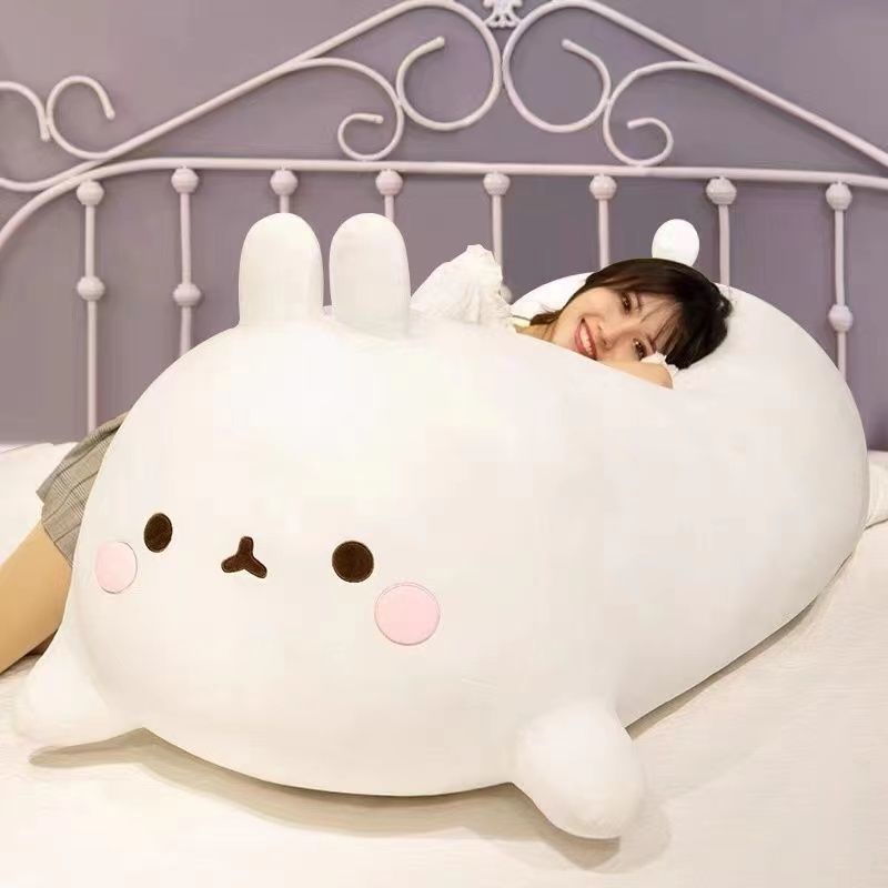 60cm Stuffed Soft White Rabbit Plush Toy Doll Rabbit Huggable Pillow ...