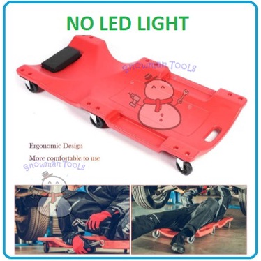 LED LIGHT 40" Mechanic Creeper Car Garage with 6 Swivel Wheels Kereta ...