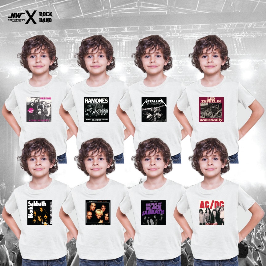 Baju Band Kanak Kanak ,Premium Quality Kids Band T-Shirt / AC/DC, Black ...