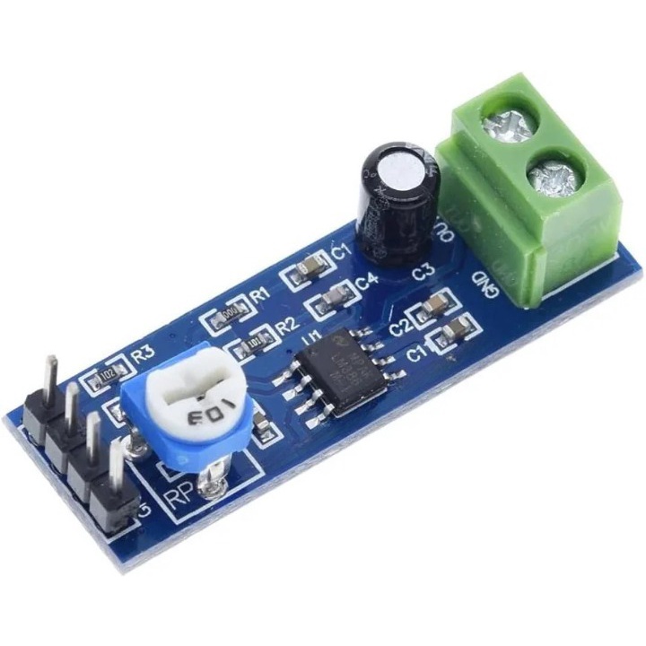 LM386 Audio Amplifier Module 200 Times 5-12V 10K Adjustable Resistance ...