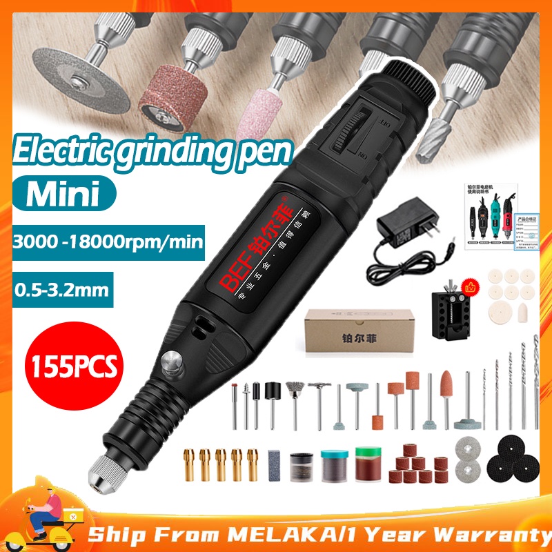 12V DC Grinder Tool Mini Dremel Drill Electric Grinding Set Milling ...