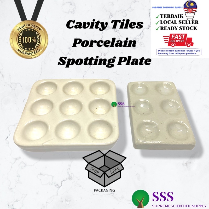 🔥[Ready stock]🔥Cavity Tiles Porcelain,Spotting Plate (6 cavity/ 9 ...