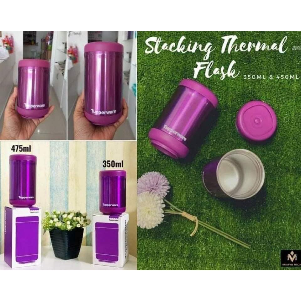 PROMOTION!! Tupperware Stacking Thermal Flask Set 350ml / Stacking ...