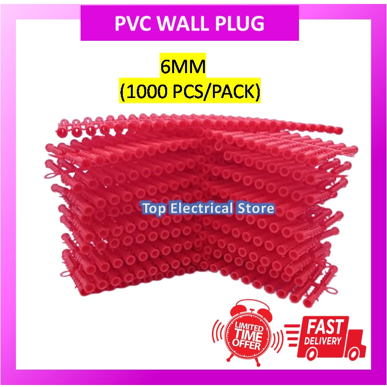 6MM PVC WALL PLUG (20 CARDS/PACK) (1000PCS) | Shopee Malaysia