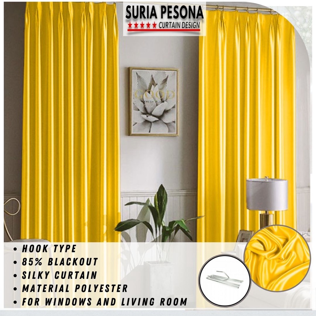 G16-Ready Made Curtain!!! Siap Jahit Langsir ,Langsir Kain Tebal (JENIS ...