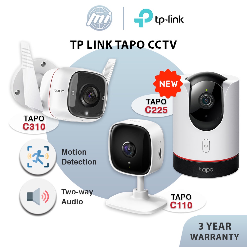 TP-Link Tapo C110 / C210 / C310 CCTV 1080P Full HD IP Camera 360 ...