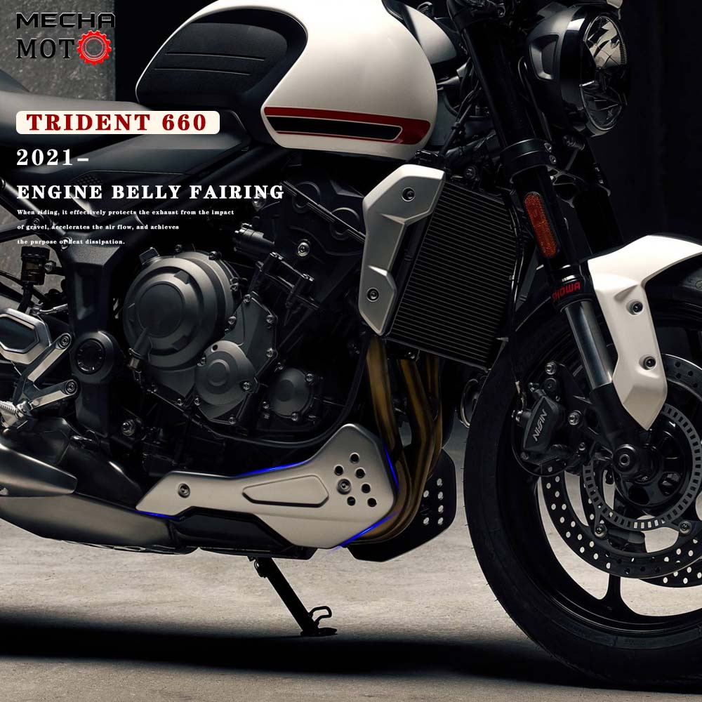 For Trident 660 2021 Exhaust Protection Cadre Kit Engine Belly Protect ...