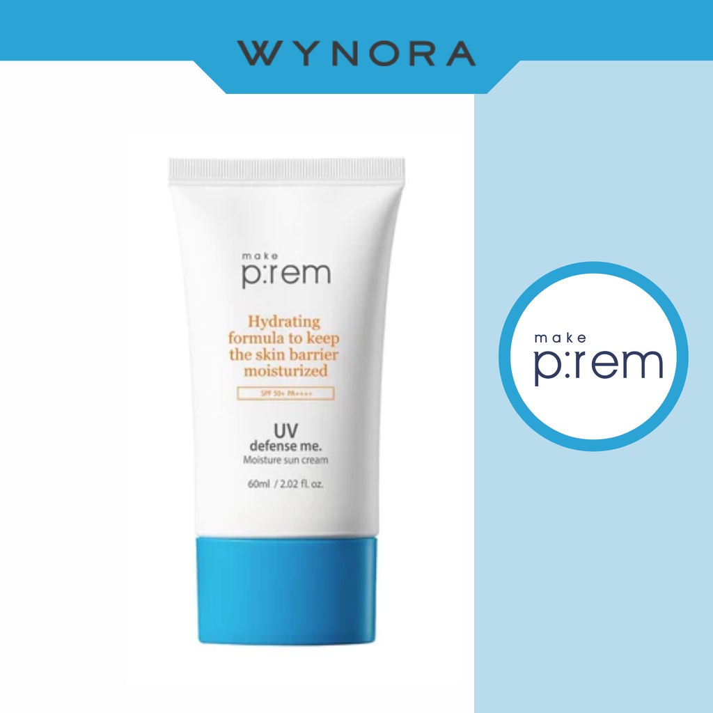 Make Prem UV Defense Me Moisture Sun Cream SPF 50 PA ++++ 60ml | Shopee ...