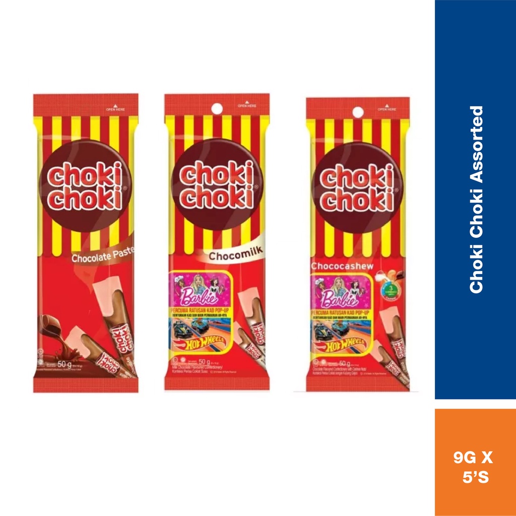 Choki Choki Chocolate Paste / Chococashew / Chocomilk 9g x 5's | Shopee ...
