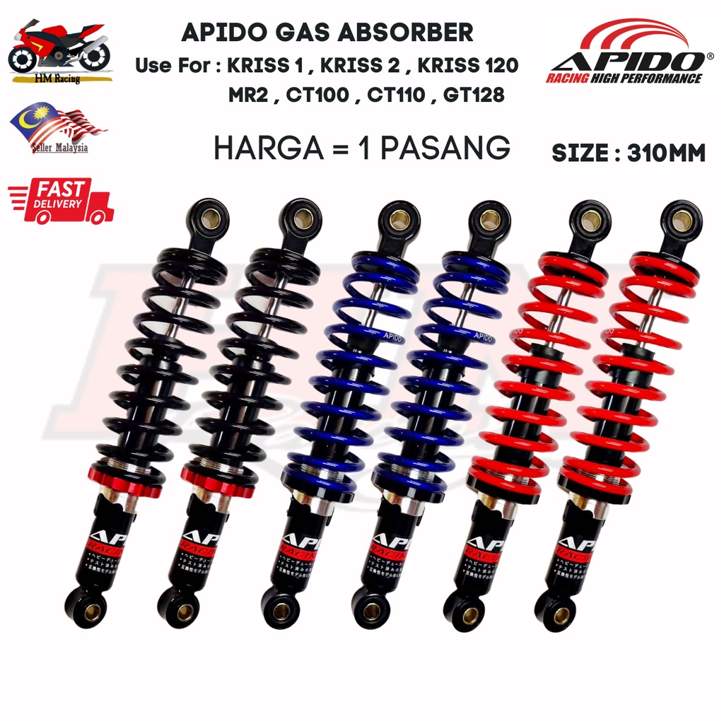 APIDO GAS ABSORBER - KRISS100 , KRISS 1 , KRISS 2 , KRISS 120 , MR2 , CT100 , CT110 , GT128 SIZE ...