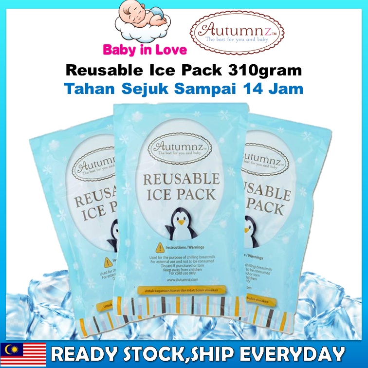 [Gel Form+ Tahan Sejuk 14 Jam] Autumnz Reusable Ice Pack 3pcs/Box ...