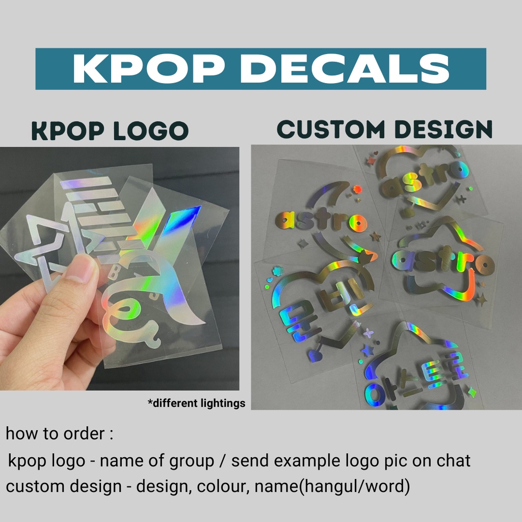 KPOP HOLOGRAM STICKERS/DECALS - hologram kpop group stickers | Shopee ...