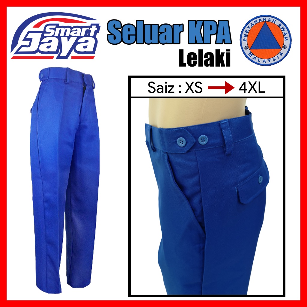 Seluar Panjang Kadet Pertahanan Awam Lelaki/Biru No.3/Uniform Pants ...
