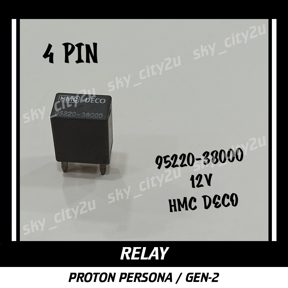 Proton Persona Gen-2 Relay Fan Radiator Fan Head Lamp 4 Pin 12V Car ...
