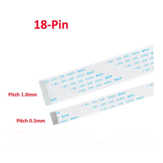 18 Pin 0.5mm Pitch 1mm 1.25mm FPC FFC 18p Flexible Flat Cable | Shopee ...