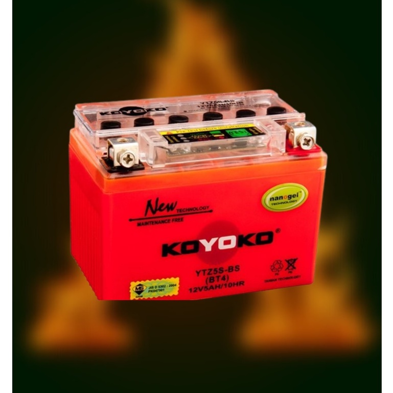 KOYOKO BATTERY YTZ5S-BS/YT6B-3/YTZ8/YB5L-BS | Shopee Malaysia