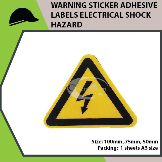 WARNING STICKER ADHESIVE LABELS ELECTRICAL SHOCK HAZARD | Shopee Malaysia