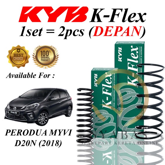 PERODUA MYVI D20N (2018~) FRONT / REAR / SET COIL SPRING STANDARD KYB K ...