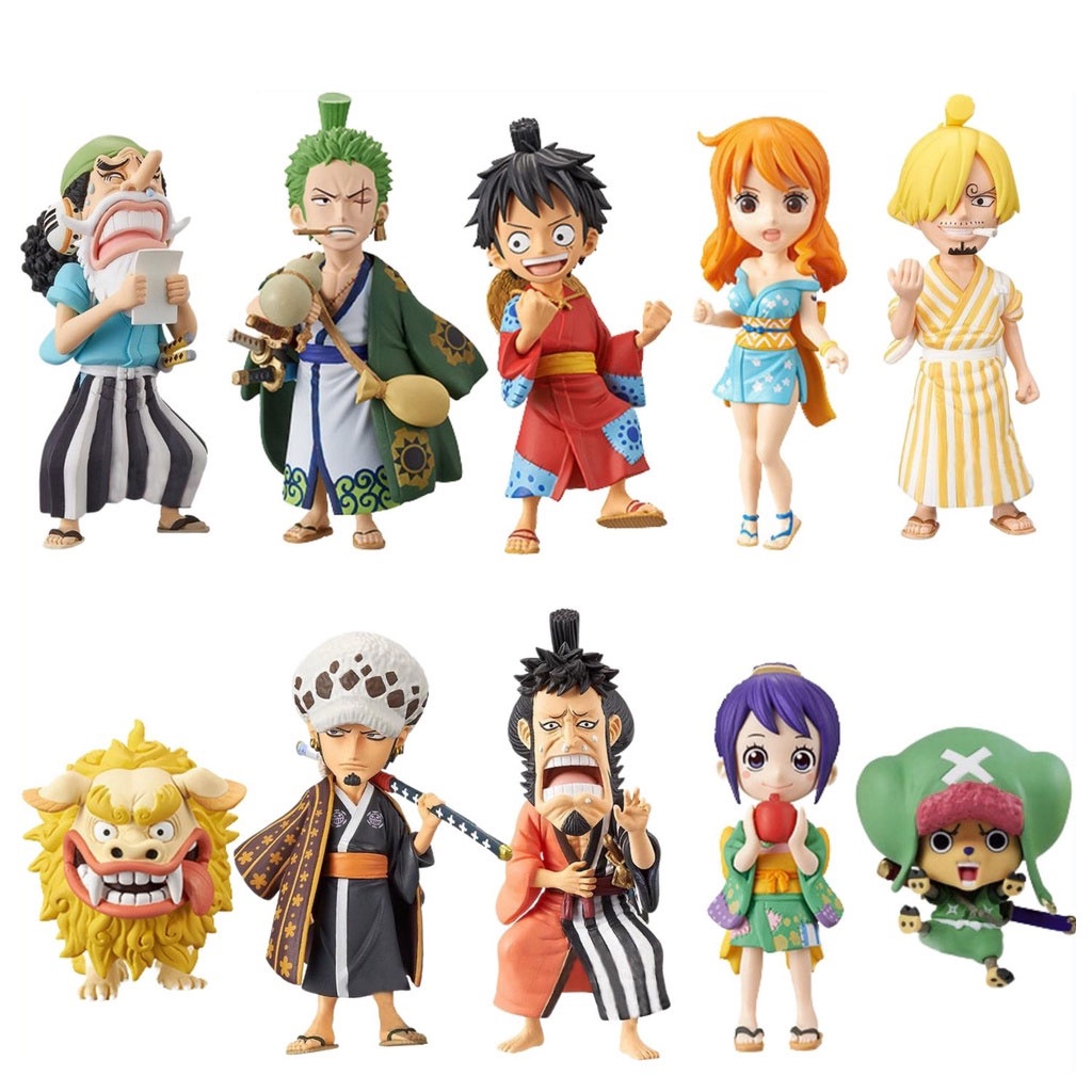 One Piece model Wano Luffy Zoro Sanji Nami Choper Usopp Law Kin'emon ...