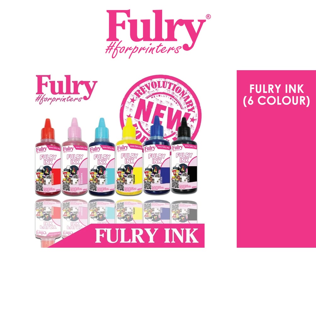 Fulry Ink CMYK,LC,LM 6 Colors - For Heat Transfer Paper / Sticker / Art ...
