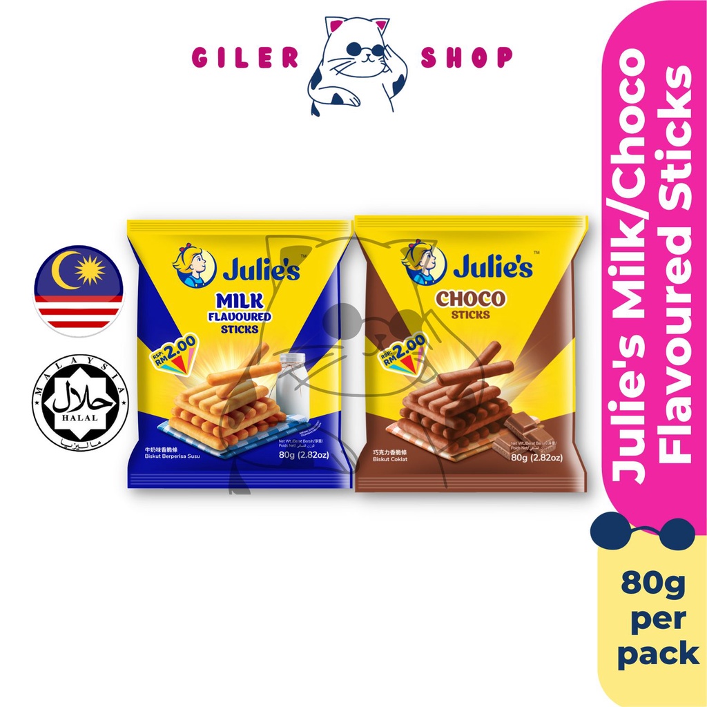 Julie's Milk Sticks Choco Stick 80g per pack Milk Flavoured Choco ...