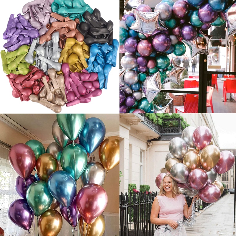 50 Metal Balloon Birthday Party Decoration Metal Balloon Birthday ...