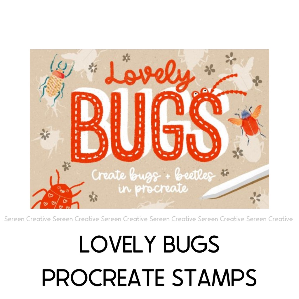 P146 Lovely Bugs for Procreate Stamp Set (Insects, bugs, beetles, clipart elements) | Shopee ...