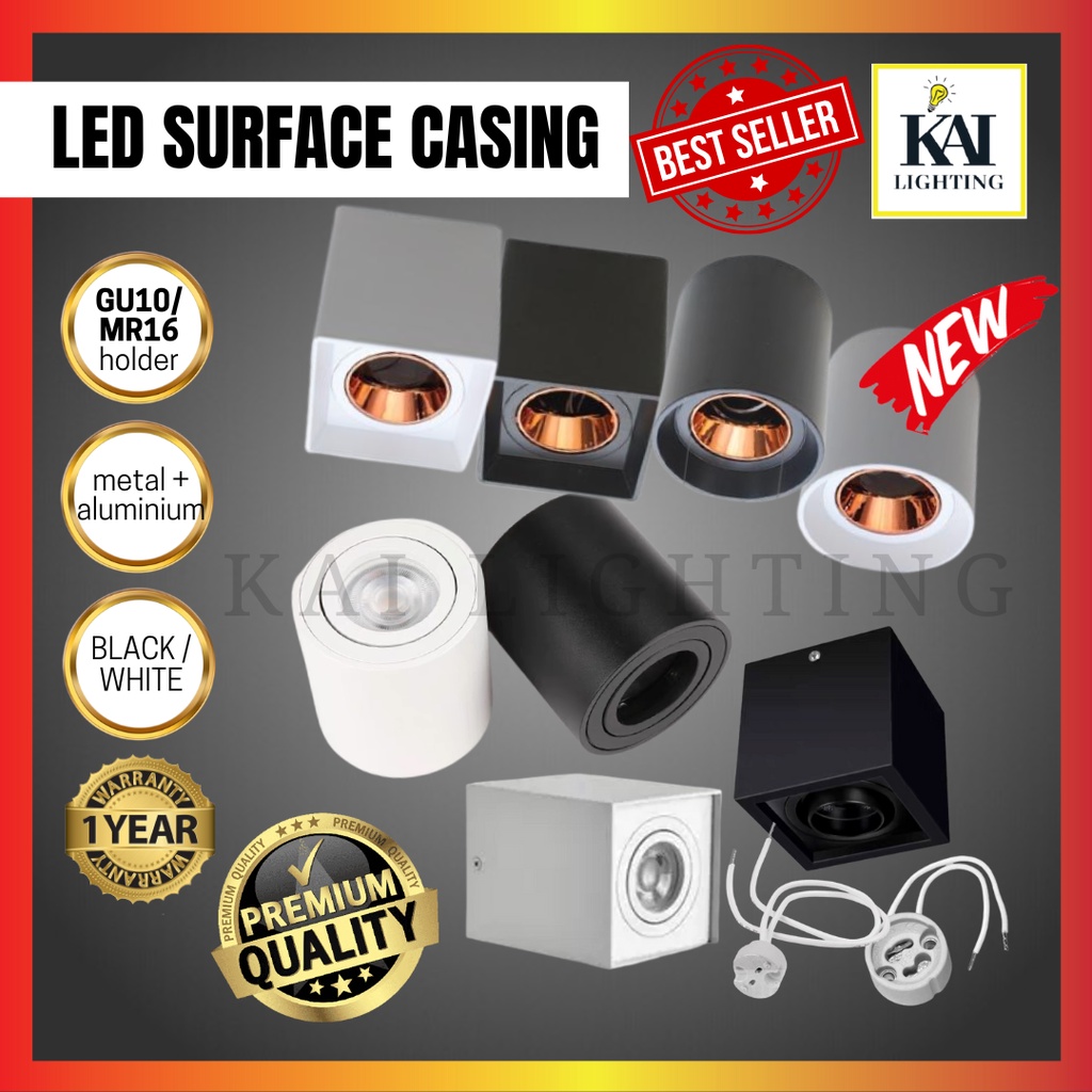 LED Surface Eyeball Fitting/Casing Surface Eye ball Frame Black/White ...