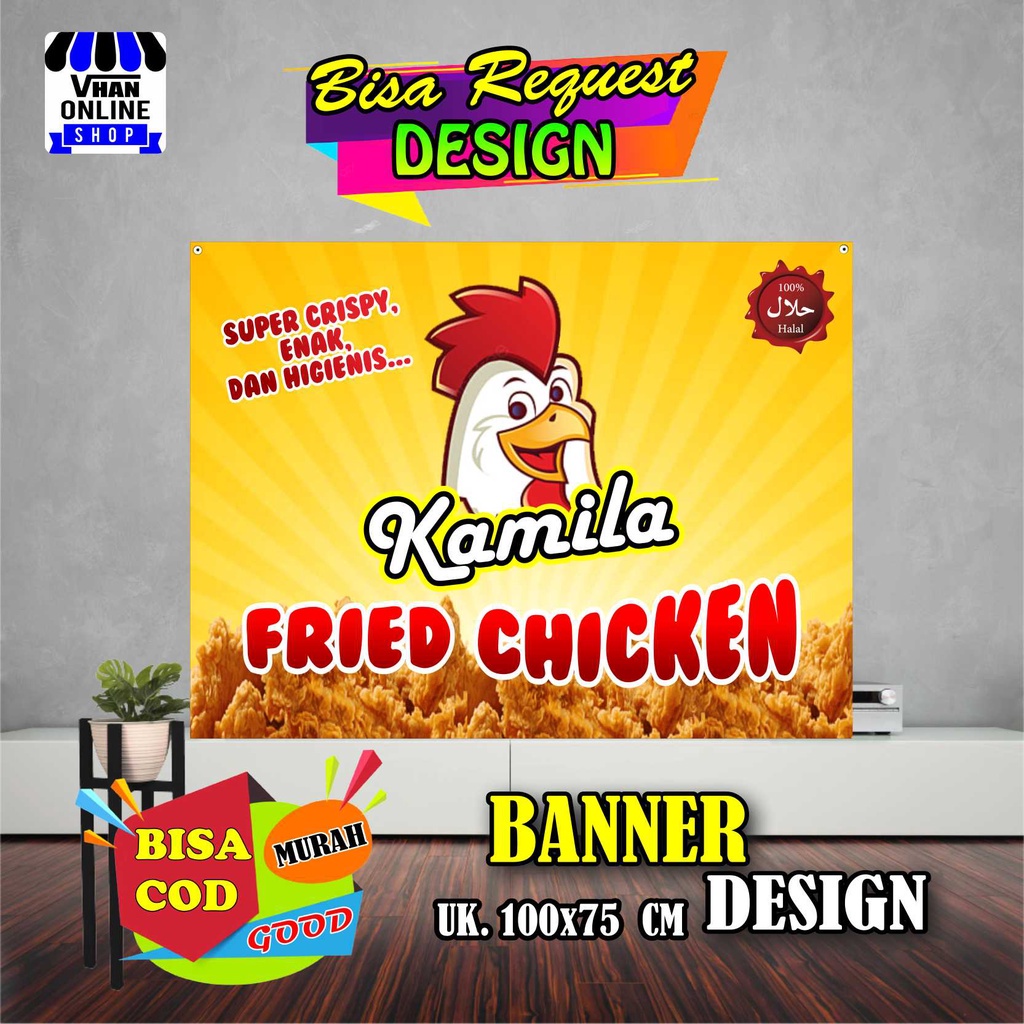 Fried Chicken Banner Banner Banner, Chicken, Good Krispy Chicken ...