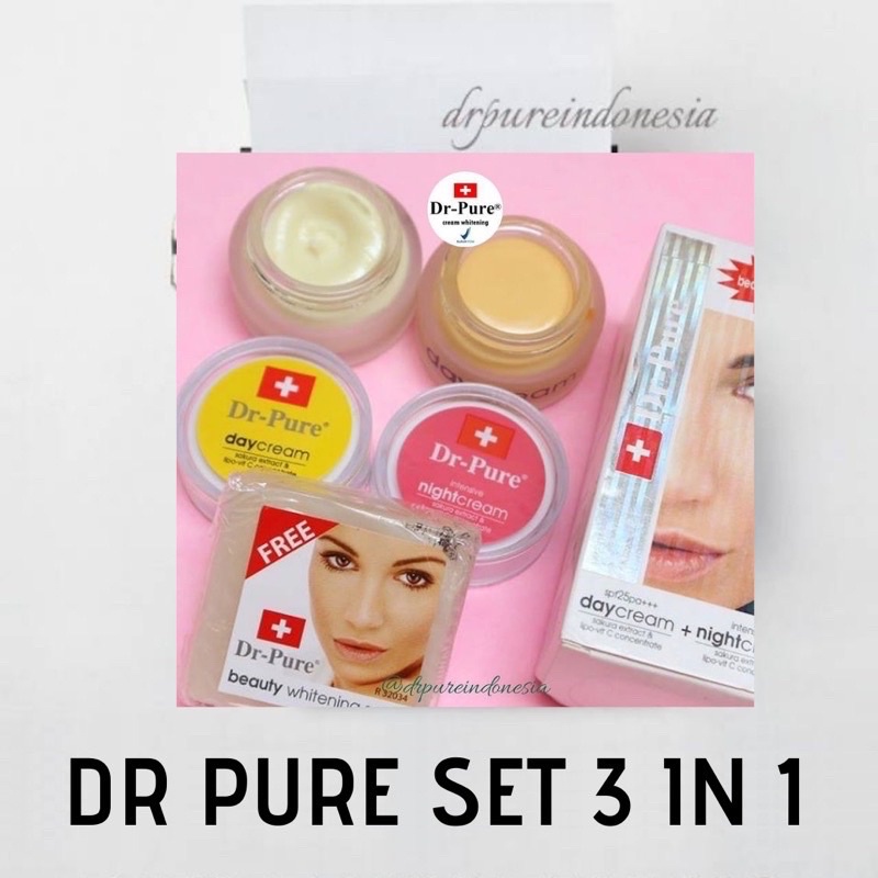 Dr PURE SET 3 IN 1 NEWEST BPOM ORIGINAL WHITENING | Shopee Malaysia