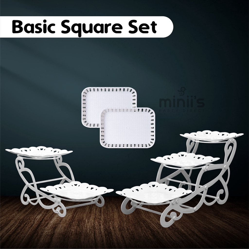 MINIIS PARTY Plastic Cake Stand Dessert Stand Dessert Tray Cake Stand ...