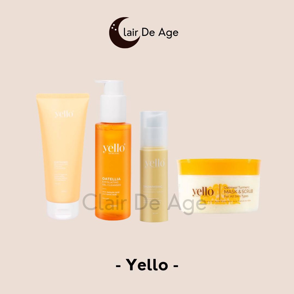 YELLO SKINCARE Snowmeric Serum, YELLO SKINCARE Oatellia Cleanser, YELLO ...