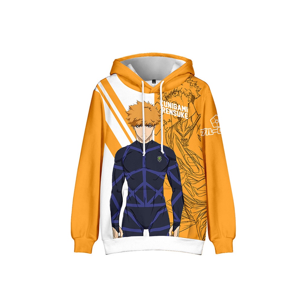 Blue Lock Dacron blue prison sweater with set style and introduction to ...