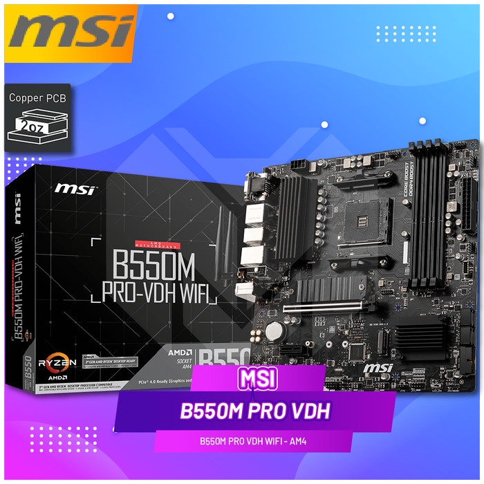 Msi B550M PRO VDH WIFI AMD AM4 B550 DDR4 Motherboard | Shopee Malaysia