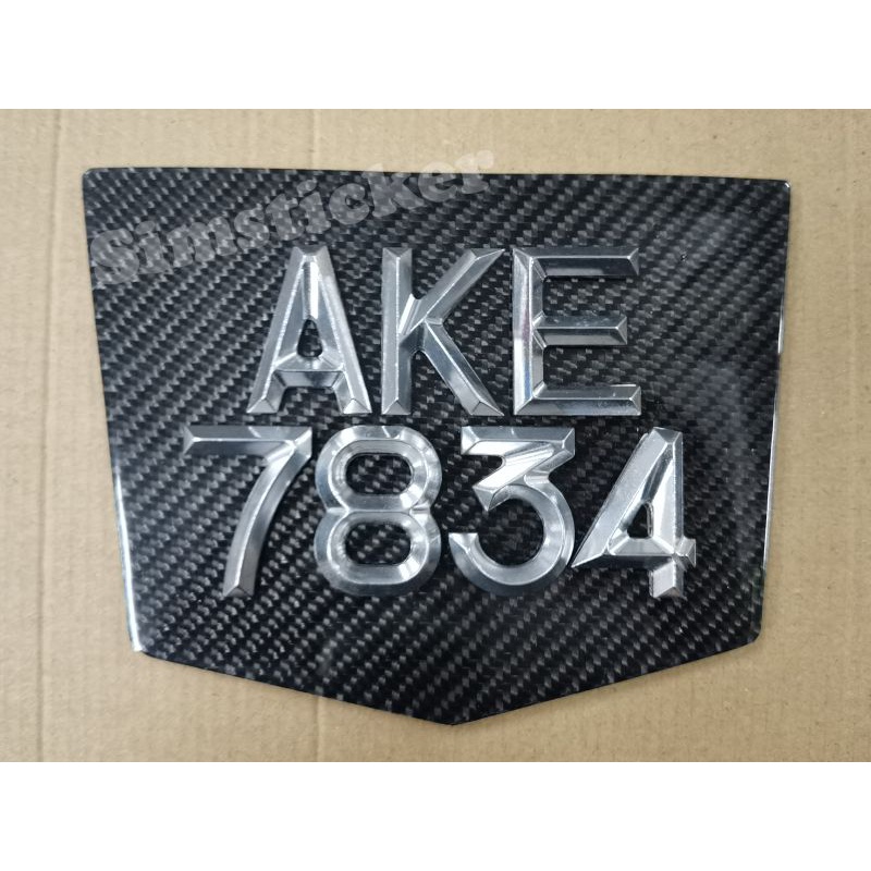 PAPAN PLATE ORIGINAL CARBON FIBER +NOMBOR BESI | Shopee Malaysia